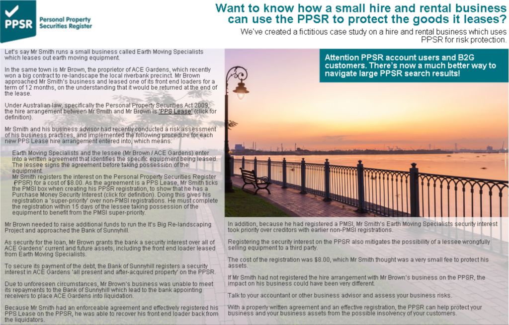 PPSR Case Study - The Finance Professional (March - April)